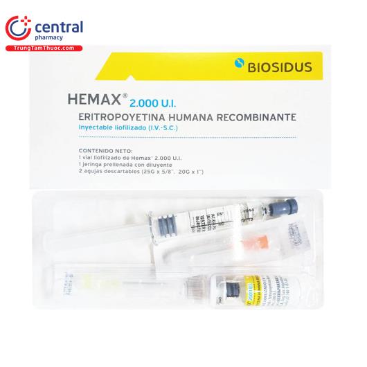 Thuốc Hemax 2000 UI - Thuốc điều trị thiếu máu hiệu quả