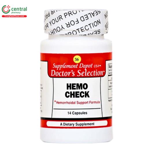 Thuốc Hemo Check số 56 giúp co búi trĩ, cầm máu, giảm đau rát do trĩ