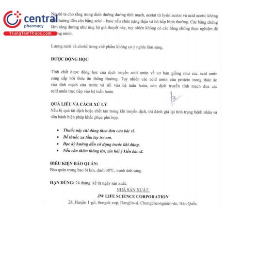 Thuốc Hepagold 250ml - Dung dịch tiêm truyền cung cấp chất đạm