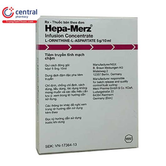 Thuốc Hepa-Merz 5g/10ml: Chỉ định, liều dùng và lưu ý sử dụng