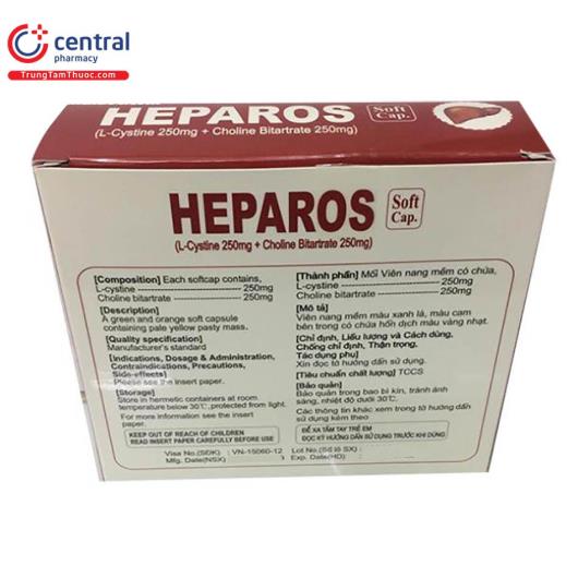 Thuốc Heparos - Tăng cường chức năng gan, bảo vệ gan, giảm nám