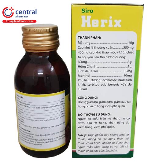 [CHÍNH HÃNG] Thuốc Siro ho Herix 100ml giúp giảm ho gió, ho khan