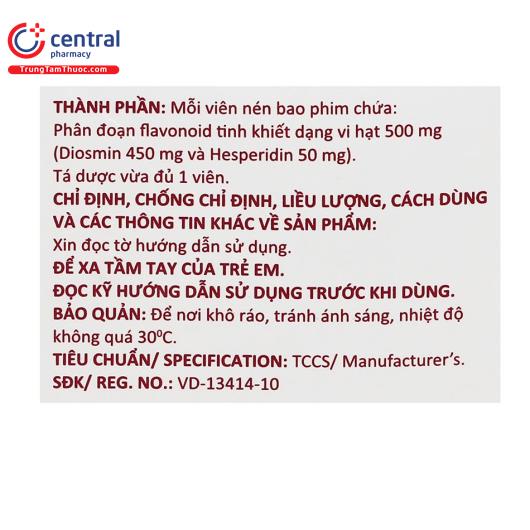 [CHÍNH HÃNG] Thuốc Hesmin 500mg Abbott - giải pháp cho người bệnh trĩ