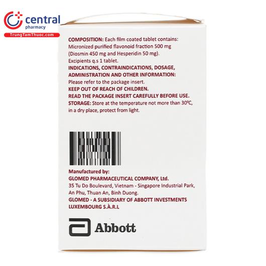 [CHÍNH HÃNG] Thuốc Hesmin 500mg Abbott - giải pháp cho người bệnh trĩ