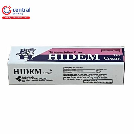 Thuốc trị viêm da Hidem Cream 15g: Chỉ định, Liều dùng và Cách dùng