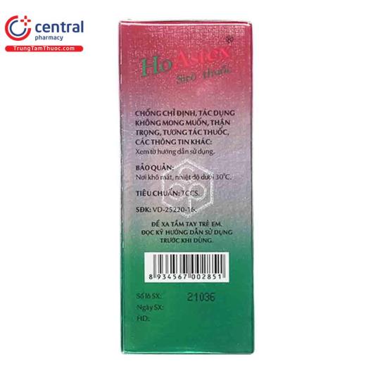 Thuốc HoAstex (chai 90ml) dùng cho người bệnh bị ho lâu ngày, ho gió