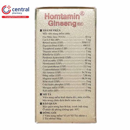 [CHÍNH HÃNG] Thuốc Homtamin Ginseng bổ sung vitamin và khoáng chất