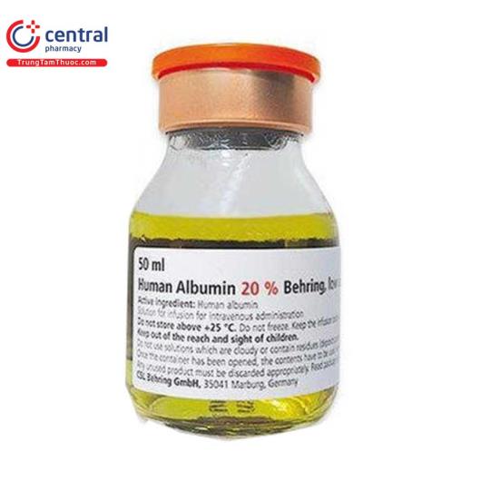 [CHÍNH HÃNG] Thuốc Human Albumin 20% Behring, Low Salt 50ml