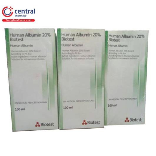 Thuốc tiêm Human Albumin 20% Biotest - Bổ sung Albumin cho cơ thể
