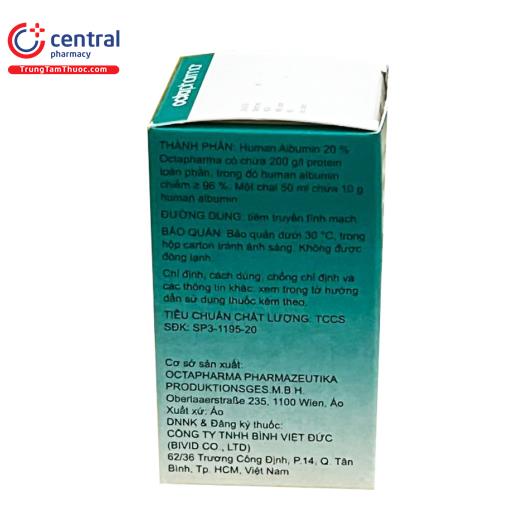 [CHÍNH HÃNG] Dung dịch truyền Human Albumin Octapharma 20%