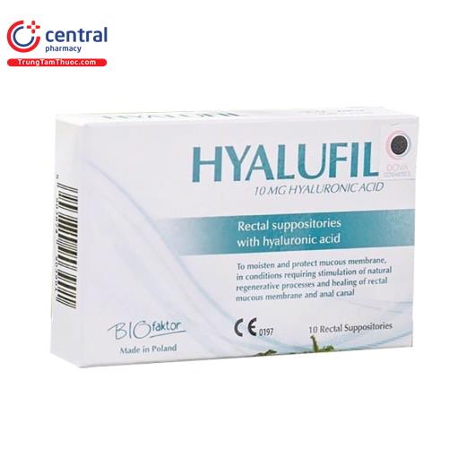 [CHÍNH HÃNG] Thuốc Hyalufil Biofaktor - Viên đặt giảm đau rát hậu môn