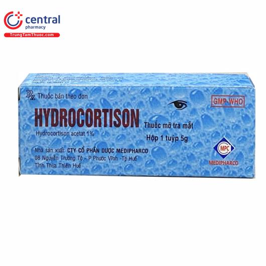 Thuốc mỡ tra mắt Hydrocortison 5g Medipharco điều trị viêm kết mạc
