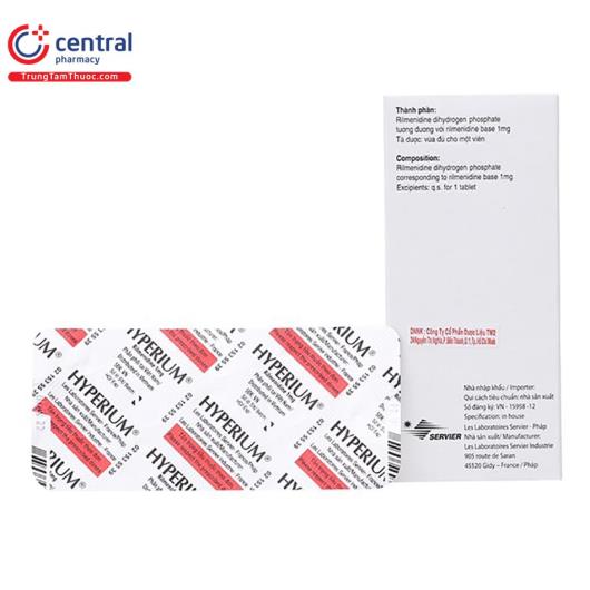 Thuốc Hyperium điều trị cao huyết áp: chỉ định, cách dùng