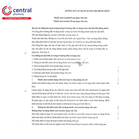 [CHÍNH HÃNG] Thuốc Hypolip 10mg điều trị tăng cholesterol máu