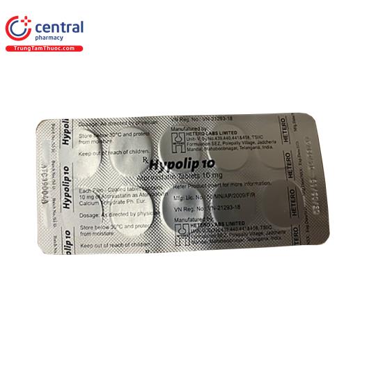 [CHÍNH HÃNG] Thuốc Hypolip 10mg điều trị tăng cholesterol máu