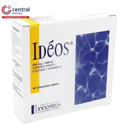 [CHÍNH HÃNG] Thuốc Ideos 500mg/400IU: tác dụng, liều dùng