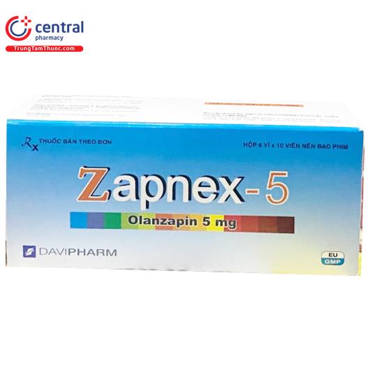 [CHÍNH HÃNG] Thuốc Zapnex-5 Davipharm - Thuốc chống loạn thần