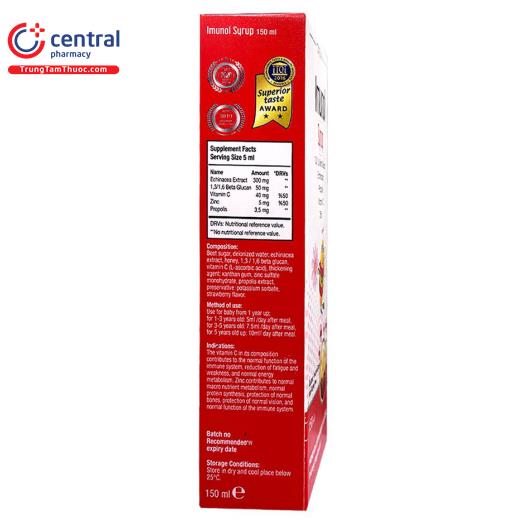 [CHÍNH HÃNG] Siro Imunol Syrup giúp tăng đề kháng