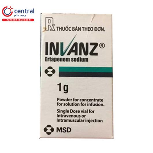 Thuốc Invanz 1g - Bột pha thuốc tiêm điều trị nhiễm khuẩn