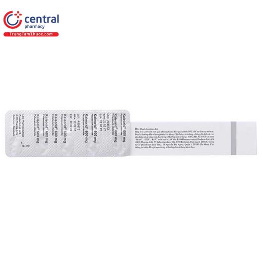 Thuốc Kaleorid 600mg: tác dụng, chỉ định, tương tác thuốc