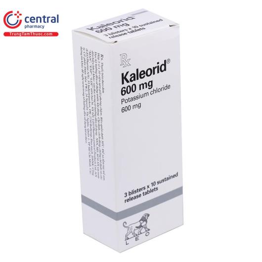 Thuốc Kaleorid 600mg: tác dụng, chỉ định, tương tác thuốc