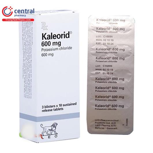 Thuốc Kaleorid 600mg: tác dụng, chỉ định, tương tác thuốc