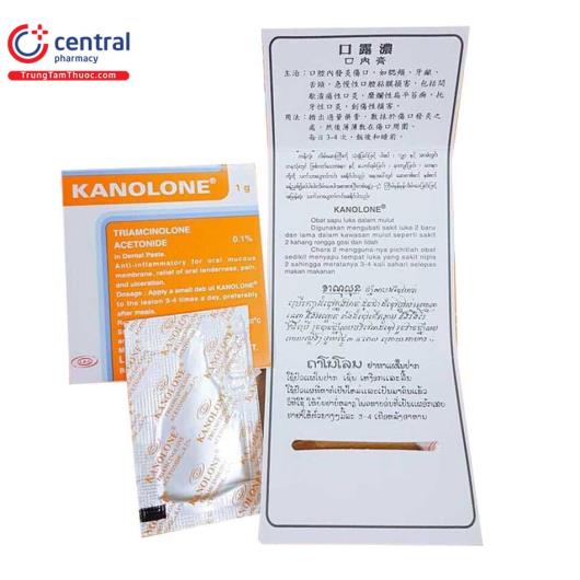 Thuốc Kanolone 1g điều trị nhiệt miệng, loét miệng nhanh chóng