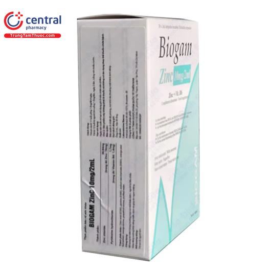 [CHÍNH HÃNG] Kẽm nước Biogam ZinC 10mg/2ml giúp trẻ ăn ngon
