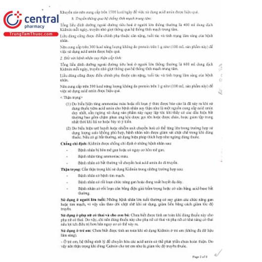 Thuốc Kidmin 200mL - Dung dịch truyền cung cấp chất đạm