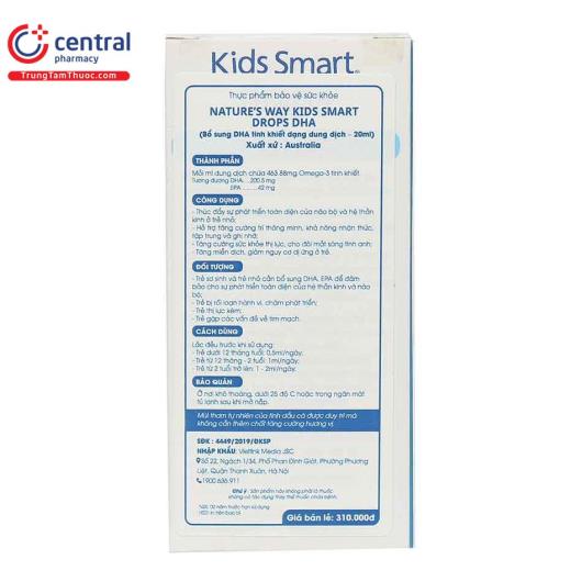 [CHÍNH HÃNG] Thuốc Nature’s Way Kids Smart Drops DHA - Bé thông minh