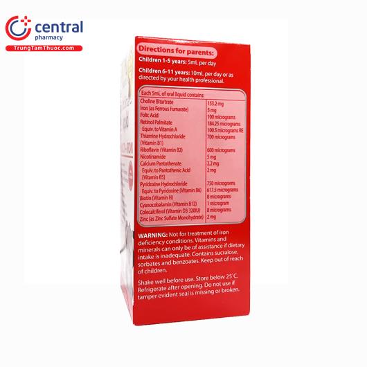 [CHÍNH HÃNG] Kids Smart Multi + Iron liquid cung cấp vi chất cho bé