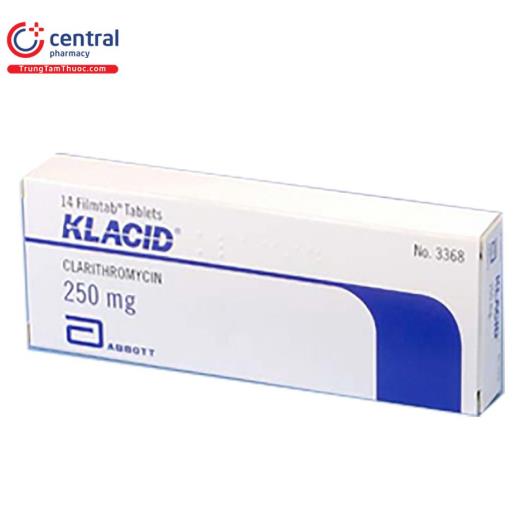 Thuốc Klacid 250mg (hộp 14 viên) điều trị nhiễm khuẩn thông thường
