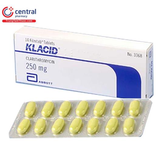 Thuốc Klacid 250mg (hộp 14 viên) điều trị nhiễm khuẩn thông thường