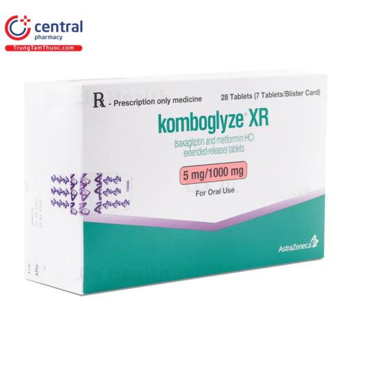 Thuốc komboglyze XR 5mg/1000mg - Thuốc điều trị tiểu đường type 2