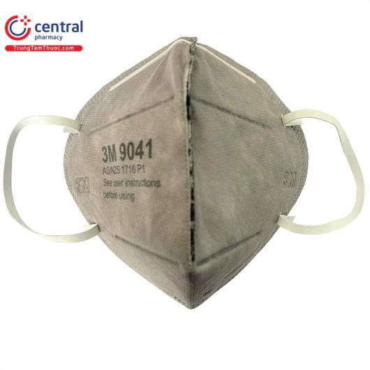 Khẩu trang 3M 9041 chứa than hoạt tính tác dụng giảm bụi, kháng khuẩn