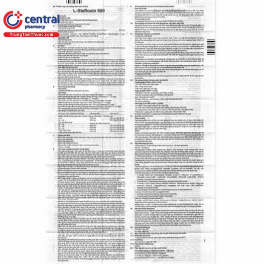 Thuốc kháng sinh L-Stafloxin 500 Stella: tác dụng, liều dùng