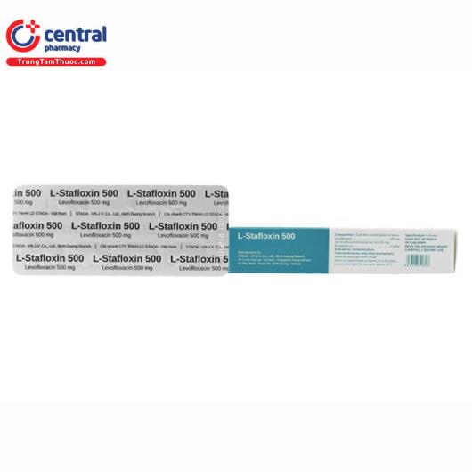 Thuốc kháng sinh L-Stafloxin 500 Stella: tác dụng, liều dùng