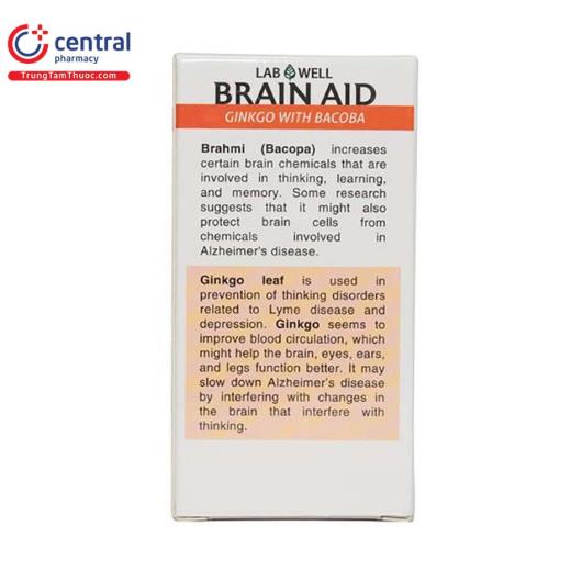 [CHÍNH HÃNG] Thuốc Lab Well Brain Aid hỗ trợ giảm chóng mặt, nhức đầu