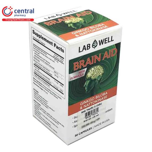 [CHÍNH HÃNG] Thuốc Lab Well Brain Aid hỗ trợ giảm chóng mặt, nhức đầu
