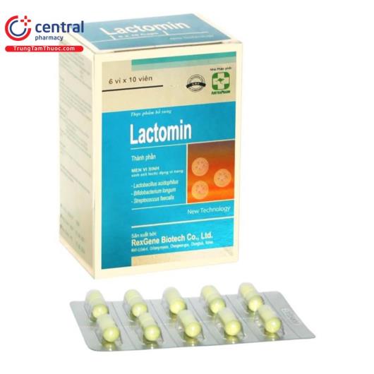 Thuốc Lactomin (Hộp 60 viên) - Hỗ trợ tăng cường chức năng tiêu hóa