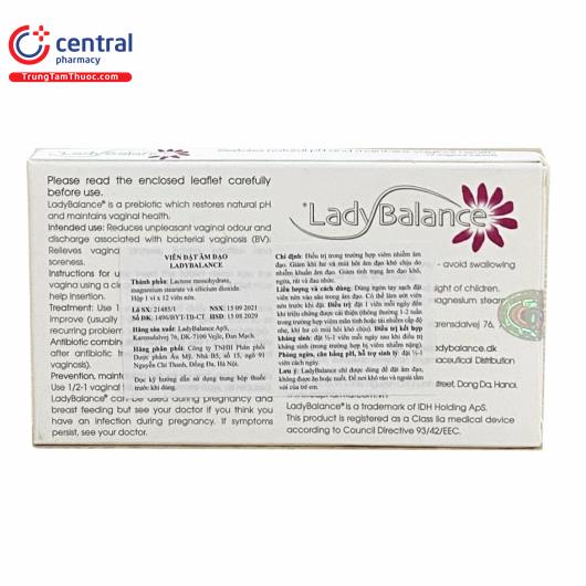 Viên đặt âm đạo Lady Balance: công dụng, cách dùng hiệu quả