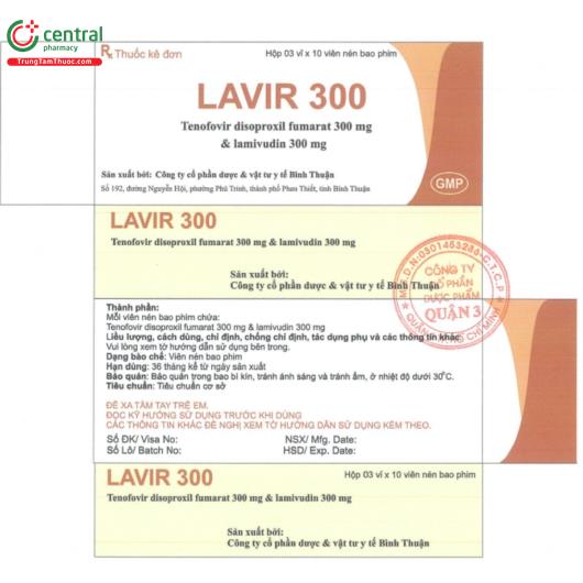 Thuốc Lavir 300 điều trị nhiễm HIV-1 ở người trưởng thành