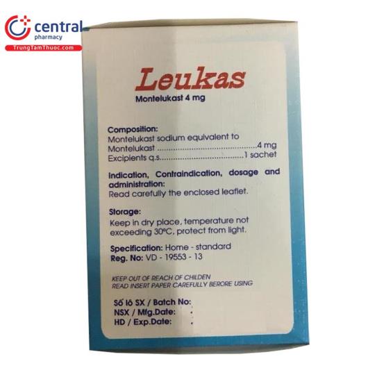 Thuốc Leukas 4mg – Thuốc điều trị hen phế quản và viêm mũi dị ứng