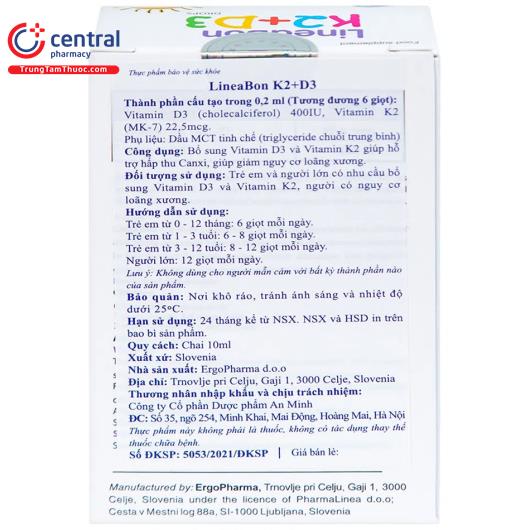[CHÍNH HÃNG] LineaBon K2+D3 10ml giúp trẻ phát triển toàn diện