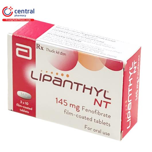 [CHÍNH HÃNG] Thuốc điều trị rối loạn lipid mỡ máu Lipanthyl NT 145mg