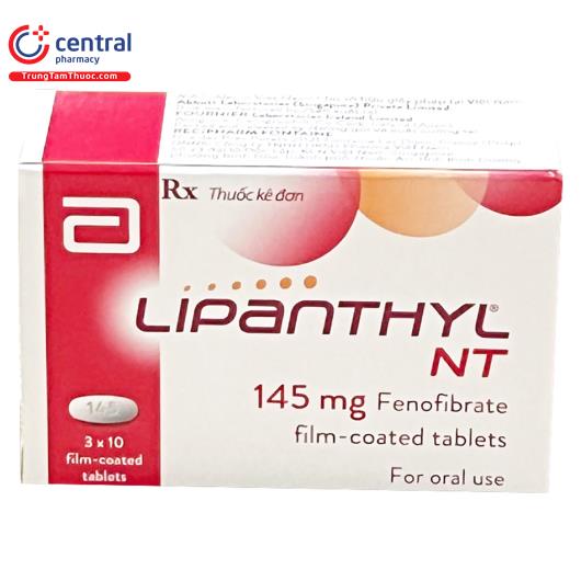 [CHÍNH HÃNG] Thuốc điều trị rối loạn lipid mỡ máu Lipanthyl NT 145mg