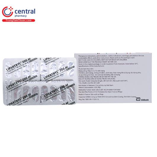 Thuốc Lipanthyl 200M - Thuốc có tác dụng giảm cholesterol máu