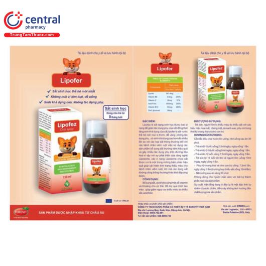 [CHÍNH HÃNG] Siro Lipofez Oral Syrup ngăn nguy cơ thiếu máu thiếu sắt