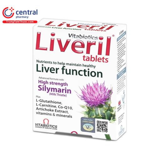 [CHÍNH HÃNG] Vitabiotics Liveril Tablets tăng cường chức năng gan