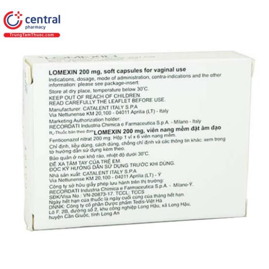 [CHÍNH HÃNG] Thuốc Lomexin 200mg - Thuốc đặt âm đạo trị nấm Candida